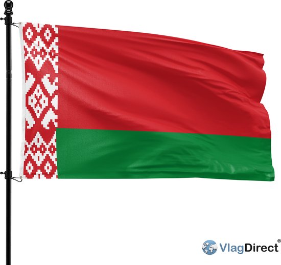 VlagDirect - Wit-Russische vlag - Wit-Rusland vlag - 90 x 150 cm. | bol