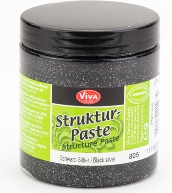 ViVa Struktuur-Paste Schwarz-Silber | bol
