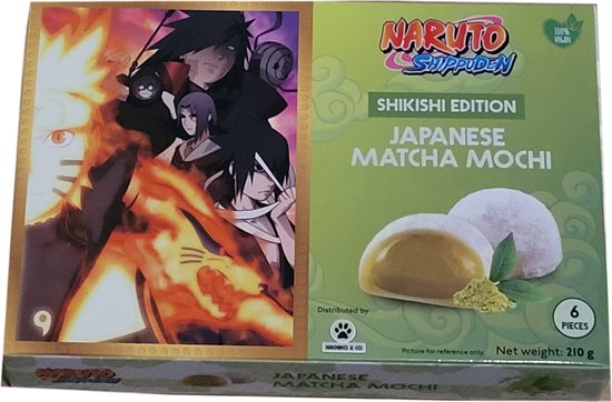 Naruto Anime Japanse Matcha Mochi box - 6 stuks - 100% Vegan - Green ...