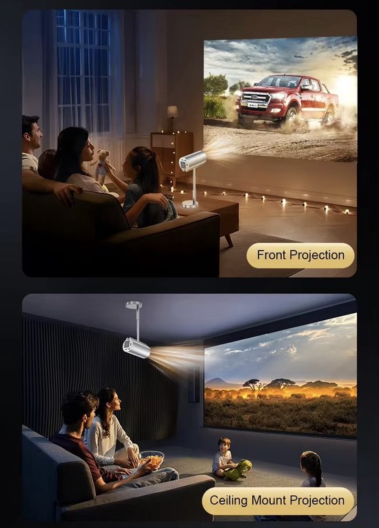 CLN Beamer X5 Mini 4K HD Projector Champagne Gold | bol