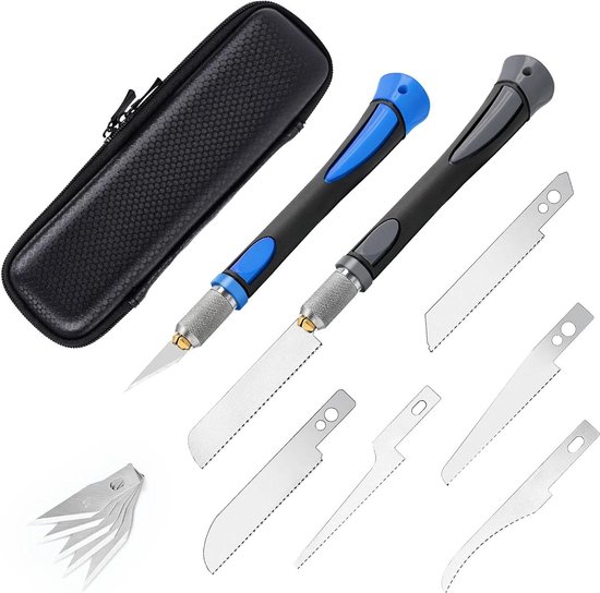 Mini-handzaagset voor modelbouw - 6 knutselmessen en 5 11# messen ...