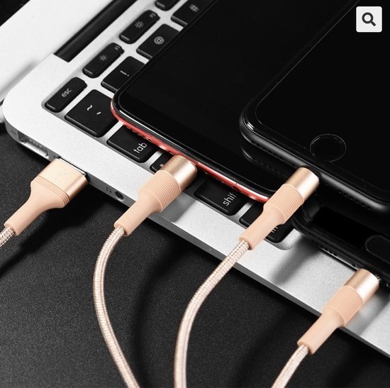 Cable 3-in-1 Lightning / Micro-USB / USB-C - 1m | bol