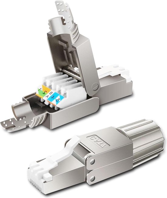RJ45-stekkerconnector LAN-stekker - gereedschapsloos - netwerkstekker ...