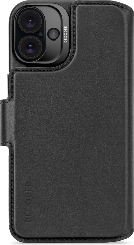 Decoded iPhone 16 Plus MagSafe Case - Leren Detachable Wallet - Zwart | bol