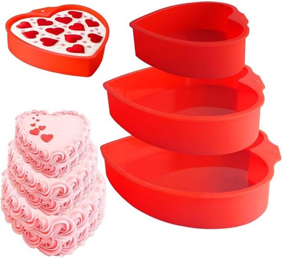 Siliconen hartvorm voor Valentijnsdag - Bakvorm voor chocolade ...