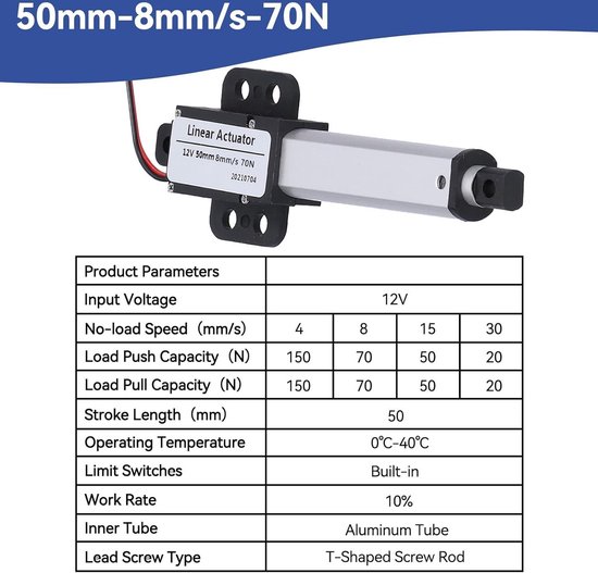 Mini Electric Linear Actuator Motor with Internal Limit Switch for ...