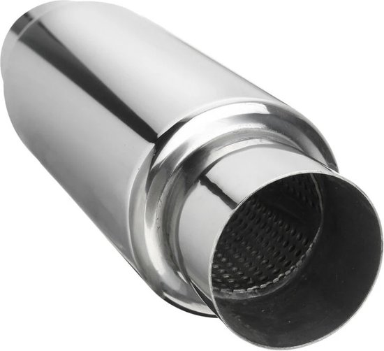 Universele RVS Uitlaat Resonator 2.5 Inch Inlaat - 12 Inch Lange ...