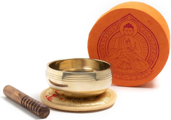 Kleine klankschaal verpakt in doosje met Boeddha-opdruk - Handgemaakt ...