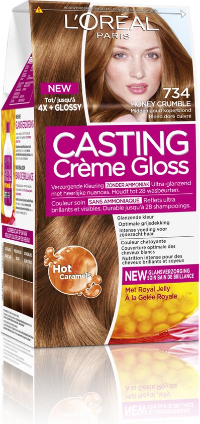 L’Oréal Paris Casting Crème Gloss 734 Honey Crumble Miel ambré | bol