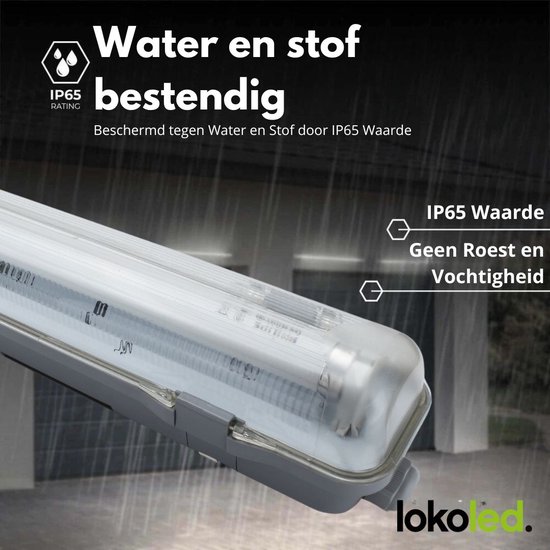 LED TL Armatuur T8 60cm IP65 Koppelbaar - LokoLED | bol
