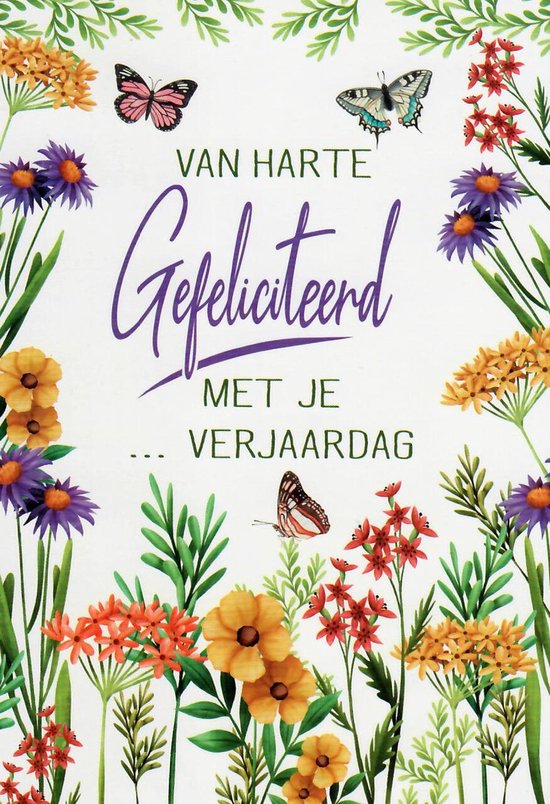 Wenskaart | 10 stuks | Van harte gefeliciteerd met je ... verjaardag | bol