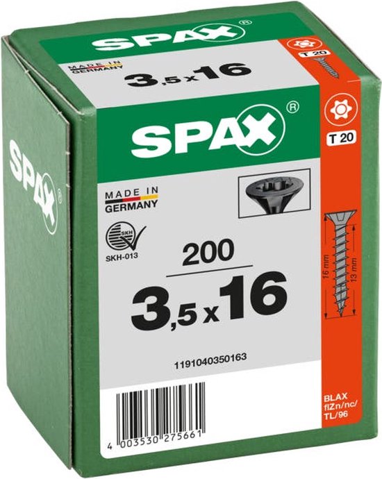 SPAX BLAX 16 mm 200 stuk(s) Schroef | bol