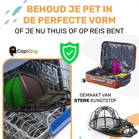 CapKing Cap Washer - Pet wassen houder - Vormbehoud - Voor alle petten ...