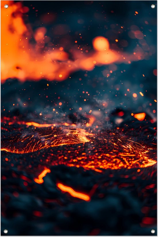Lava posters - Natuur poster - Tuinposter Vuur - Balkon decoratie ...