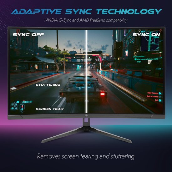 Vibox V27FHD240C Gebogen Gaming Monitor 1500R - 27 Inch, FHD 1080p ...