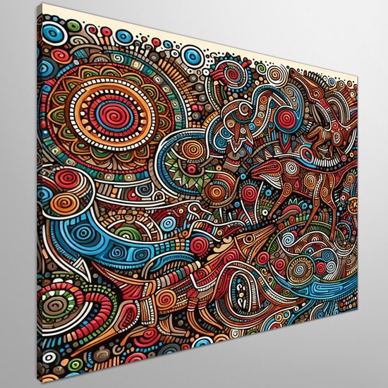 Doodle aboriginal schilderij | Primal Patterns: A Fusion of Doodle and ...