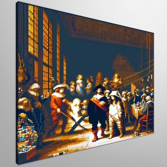 Pixel art rembrandt schilderij | Rembrandt's iconic masterpieces ...