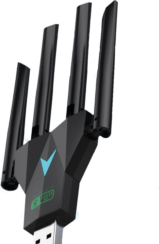 Ultra Wifi USB Adapter - Wifi Ontvanger - 1300MBps - Geschikt voor 2.4 ...
