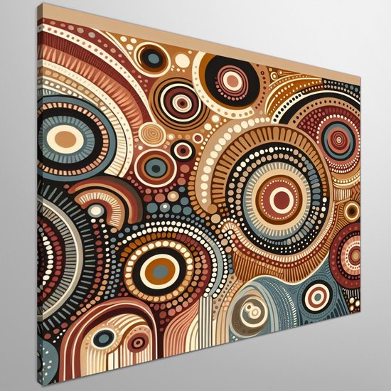 Modern aboriginal schilderij | Hedendaags inheems kunstwerk met moderne ...