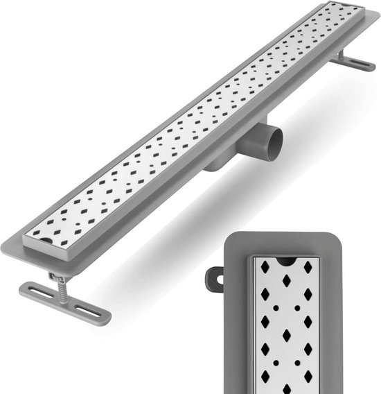 Douchegoot 60 cm - Vloergoot met geurafsluiter - Roestvrij staal ...