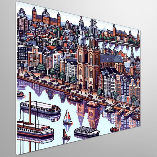 Pixel art amsterdam schilderij | Amsterpixel: een artistieke ode aan de ...
