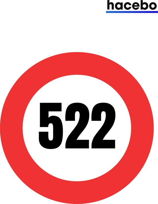 Verkeersbord Sticker - 18CM - Container sticker - Cijfer Stickers - 1 ...