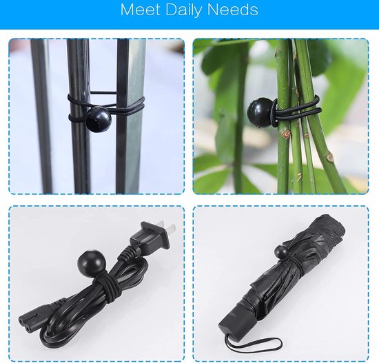 Spanelastiek - 20cm - Bungee Ballen met Koorden - Tentspanners Met Bal ...