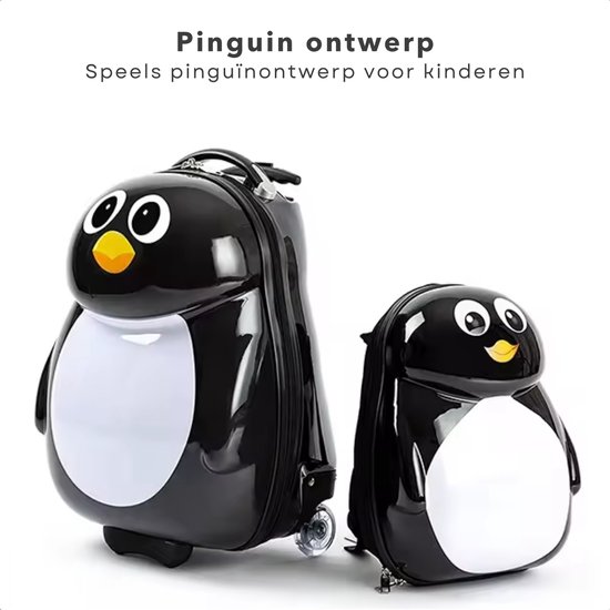Kindertrolley en Rugzak Set - Kinder Koffer - Handbagage voor Kindereb ...
