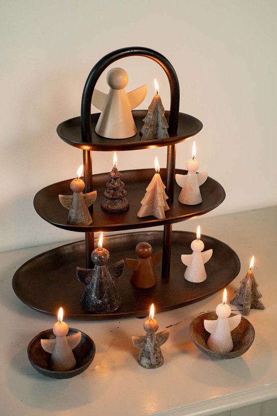 Home Society - Deco engel - Gaby - Metaal - Maat S - Beige - 8 x 7 x 5 ...