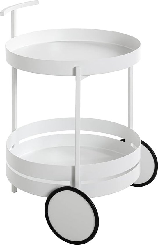 JGS® - Stijlvolle Serveerwagen in Wit Metaal, Modern Design, Rolbaar en ...