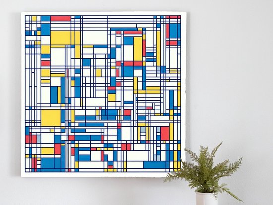 Line art mondriaan schilderij | Mondrian's Lines: A Modern ...
