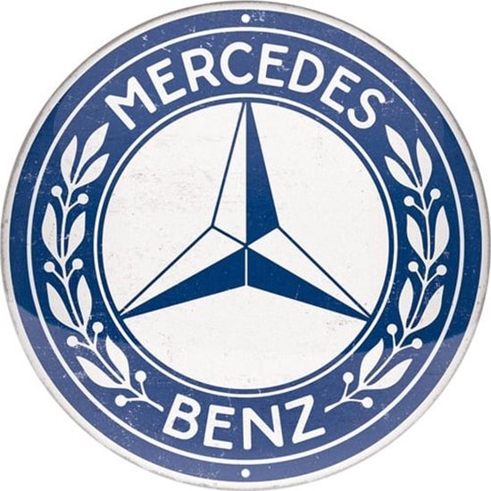 Round Tin Sign 35cm Mercedes-Benz - Logo | bol