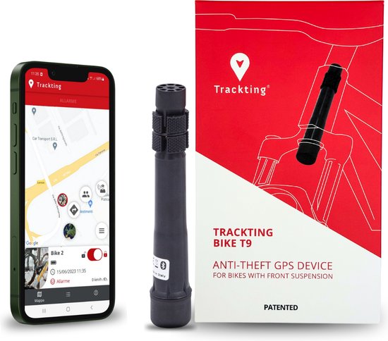 Trackting Bike T9 Anti diefstal GPS-tracker voor fietsen en e-bikes met verende voorvork. | bol