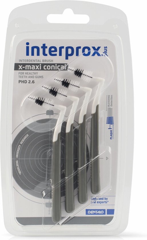 3x Interprox Ragers Plus X-Maxi Conical Grijs PHD 2.6 4 stuks | bol