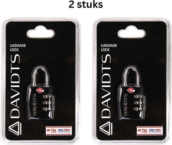 Davidt's TSA Kofferslot 2 Stuks - TSA Slotje - Koffer Slot met TSA ...