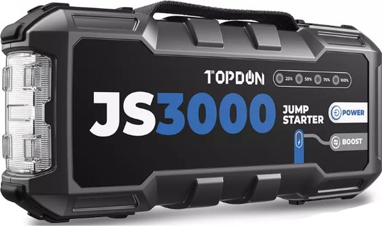 Topdon - JS3000 - Jumpstarter voor Auto - Startkabels - Starthulp ...