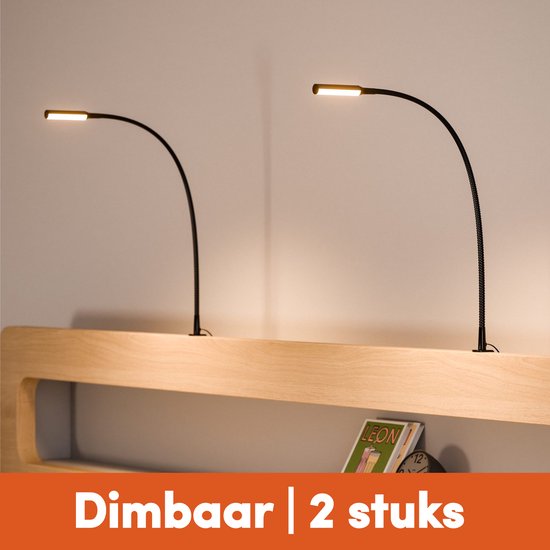 Leeslamp voor in Bed - Nachtlampje Dimbaar - 2 Bedlampjes - Bedlamp ...