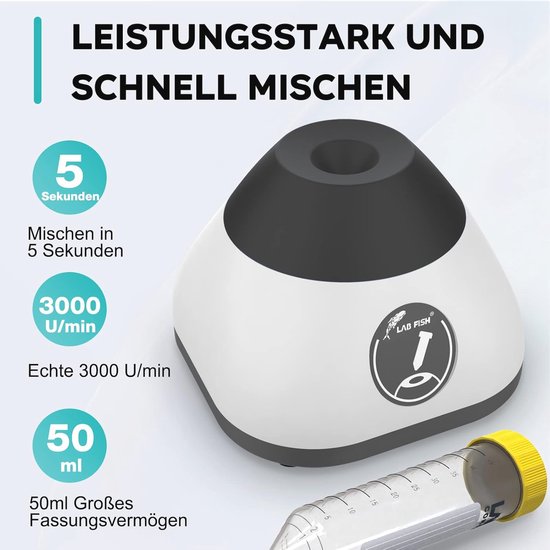Mini Vortex Mixer voor Laboratorium en Kunst - 3000 tpm, Compact en ...