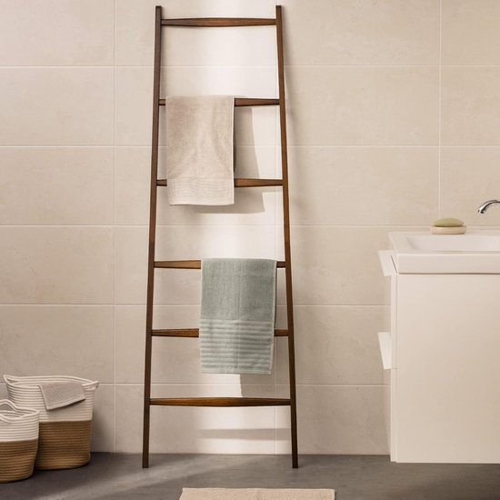 Multifunctionele Houten Handdoeken Ladder - 6 Treden voor Handdoeken ...