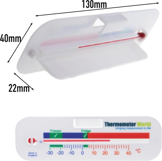 Thermometer voor Koelkast en Vriezer - Temperatuurmeter met ...