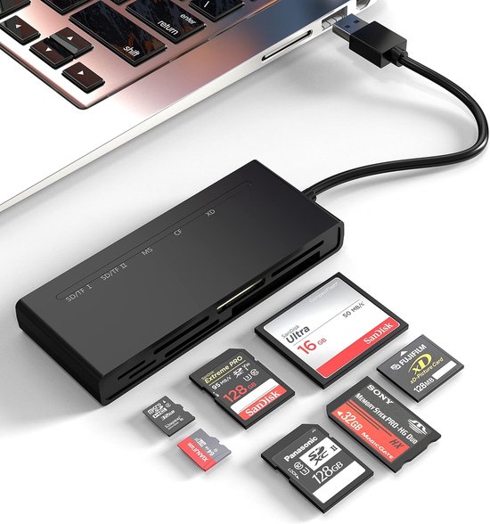 Multi Kaartlezer 5Gbps - 7-in-1 USB 3.0 Geheugenkaarten Adapter - SD/TF ...