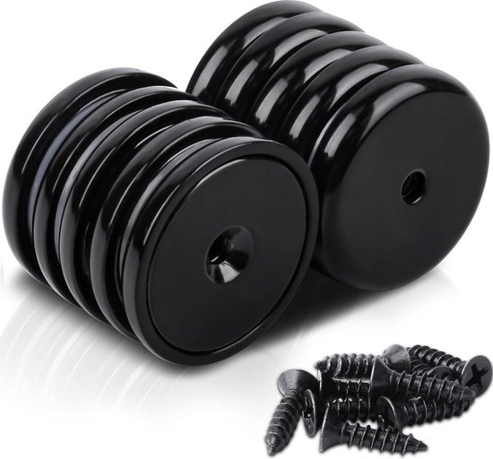 10 stuks sterke neodymium magneten 32 x 7 mm zwart - 45 kg kracht ...