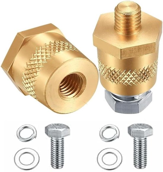 2x Batterijpooladapter M8 voor auto-accuaansluiting - accuklemmen ...