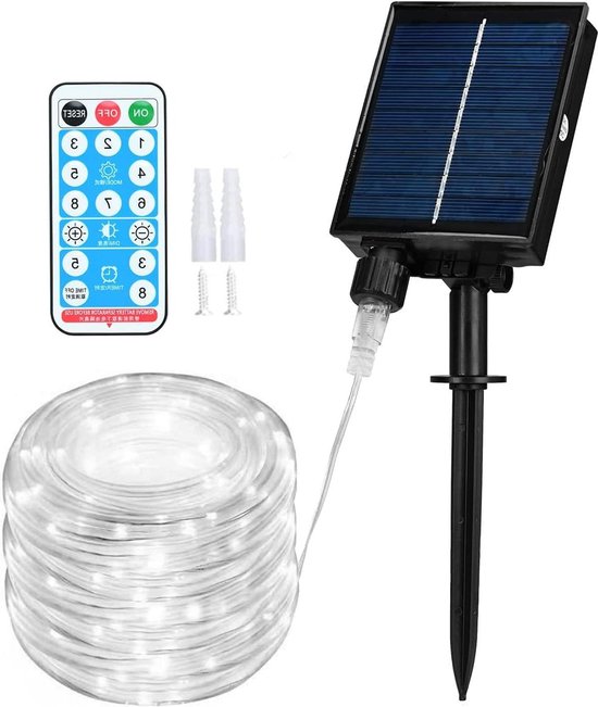 Outdoor Rope Light 66ft 200LED Solar Powered 8 Modes IP65 Waterdichte ...