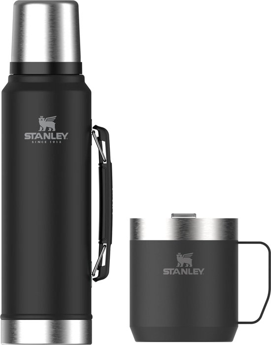 Stanley Classic Legendary Thermosfles 1L & Legendary Kampeer Mok - Mat ...