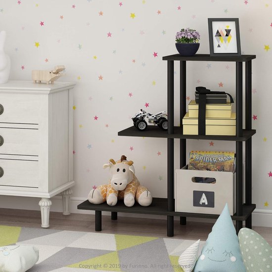 3-dier sofa Side Table Tall Industrieel Espresso/zwart | bol