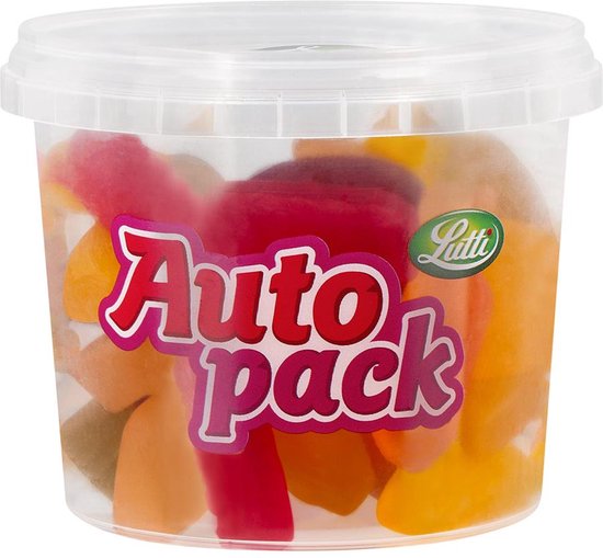 Lutti Autopack Winegums snoep 12x200g - snoeppotje plastic met deksel ...