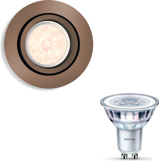 Philips Donegal Inbouwspots - Incl. Philips GU10 LED Lamp - Spotjes ...