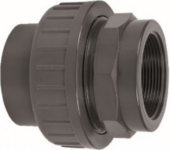 Druk PVC 3-delige koppeling - 40mm x 1-1/4 Binnendraad - 10 bar | bol