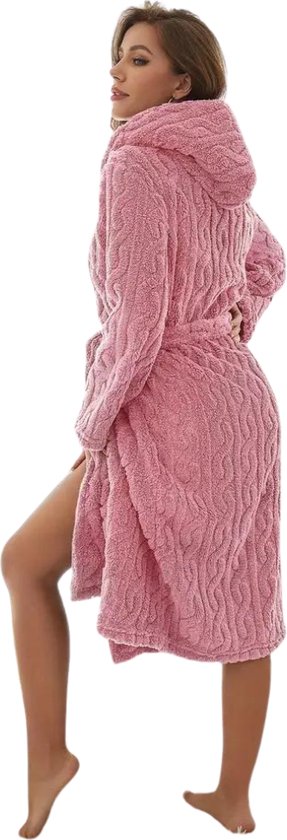 Bovista Badjas Dames - Fleece - Katoen - Badstof - Sauna - Hamam ...